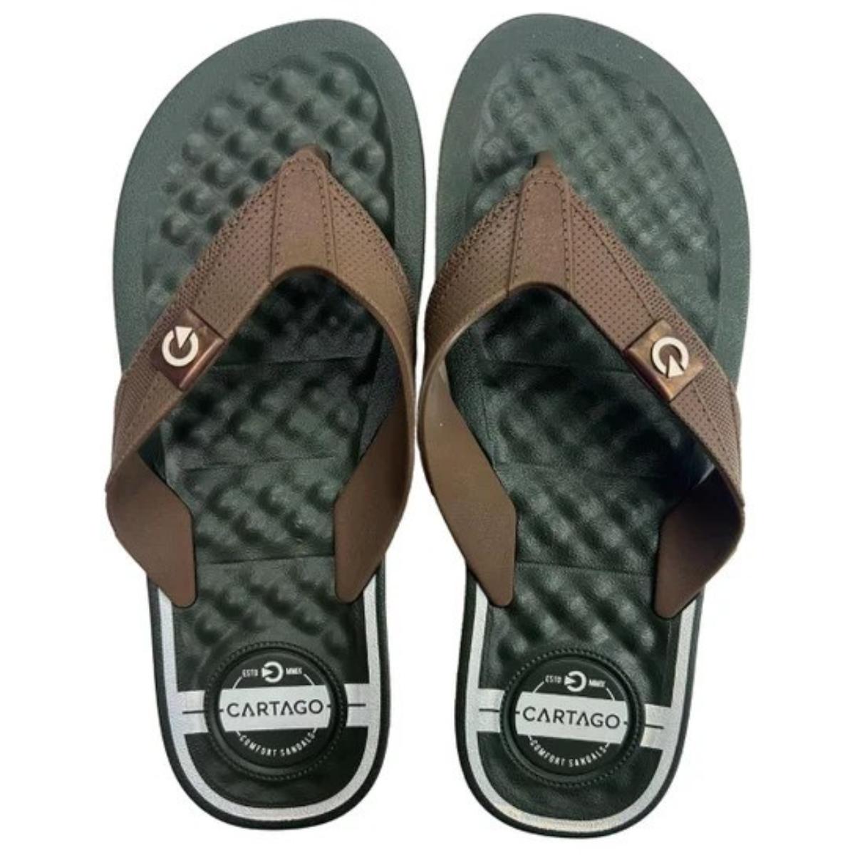 Chinelo Cartago Arizona Masculino Verde e Marrom - Compre Agora |Cabana ...